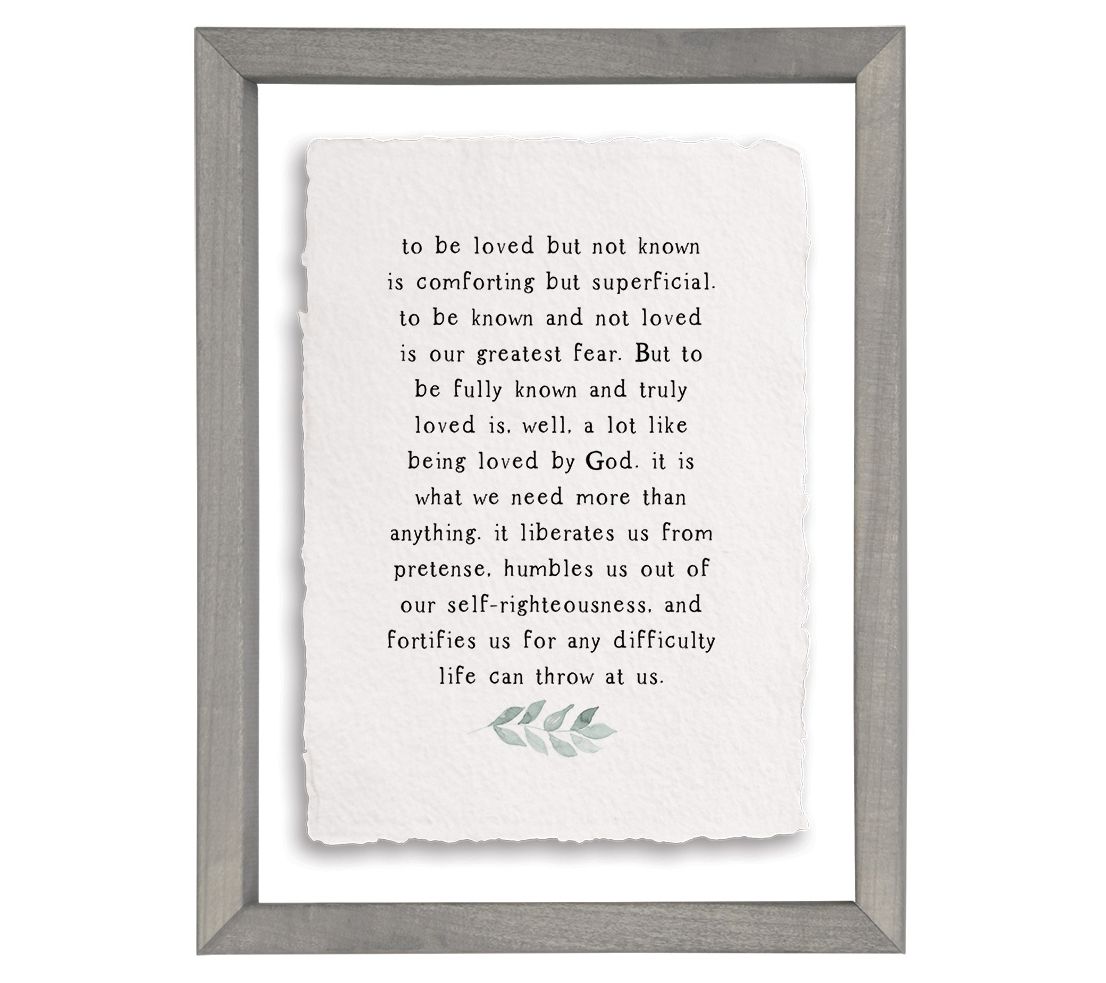 Sincere Surroundings 14" To Be Loved Floating Frame Art - QVC.com