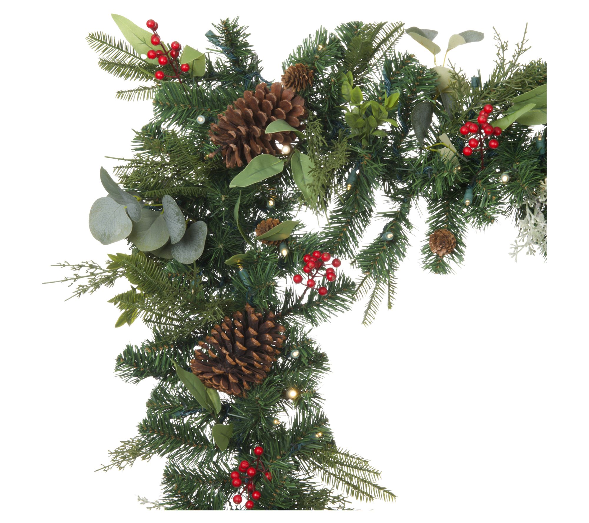 Village Lighting 9 ft Pre-Lit LED Garland - Christmas Woods - QVC.com