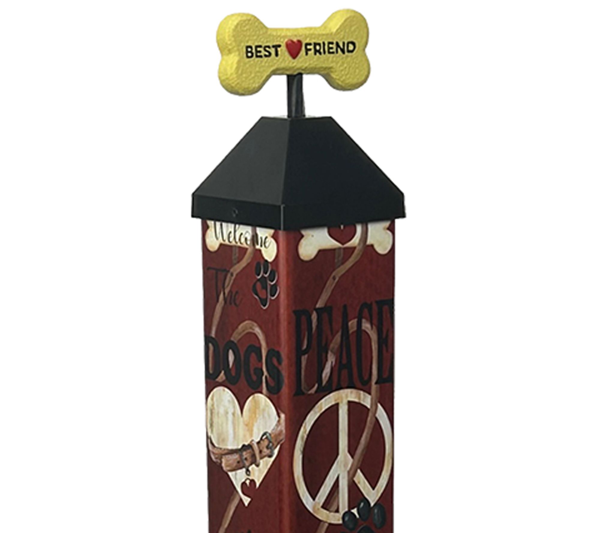 RCS Design Post Kathy Hatch Peace Love Dogs - QVC.com