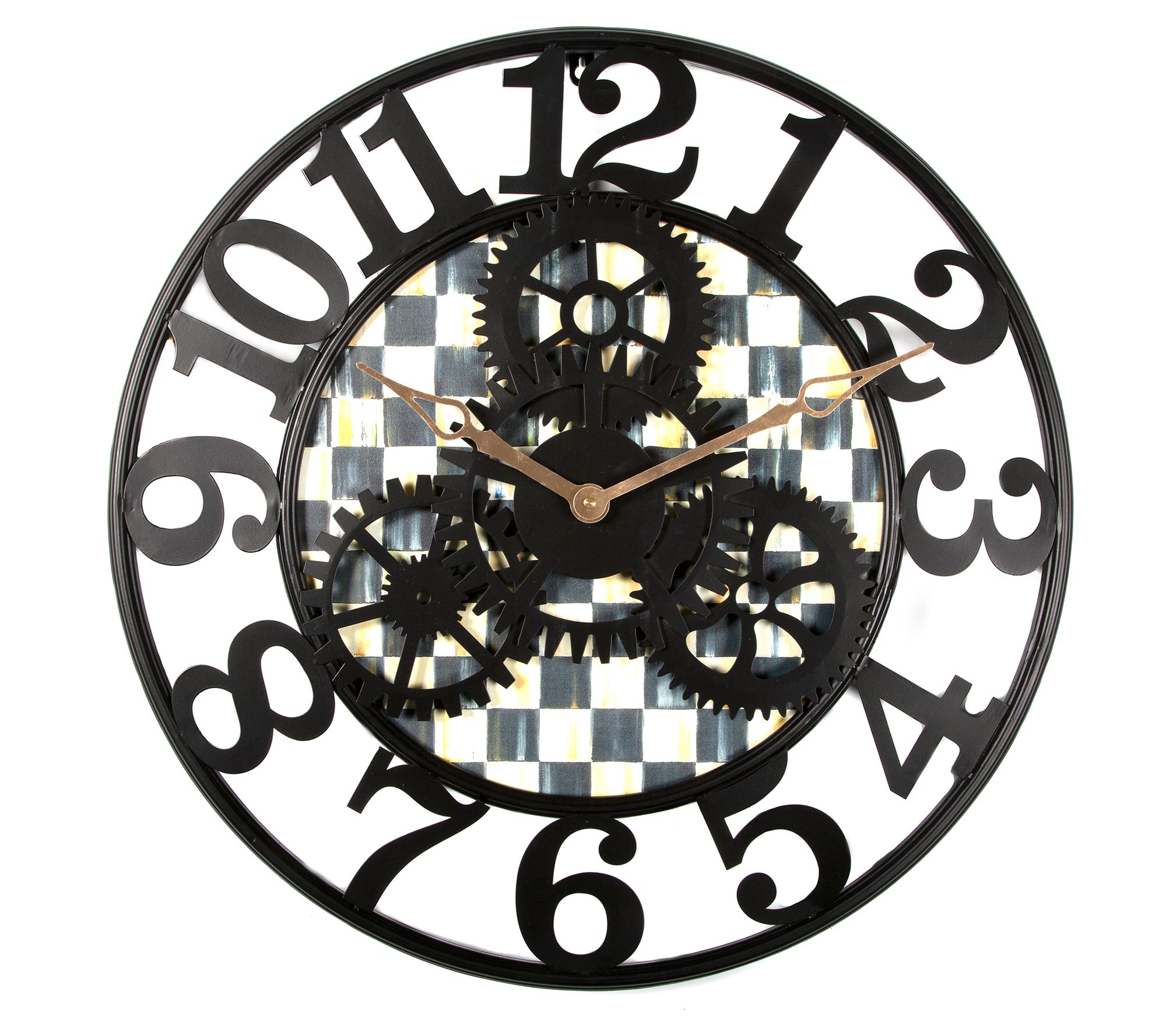 MacKenzie-Childs Courtly Check Small Farmhouse Wall Clock - QVC.com