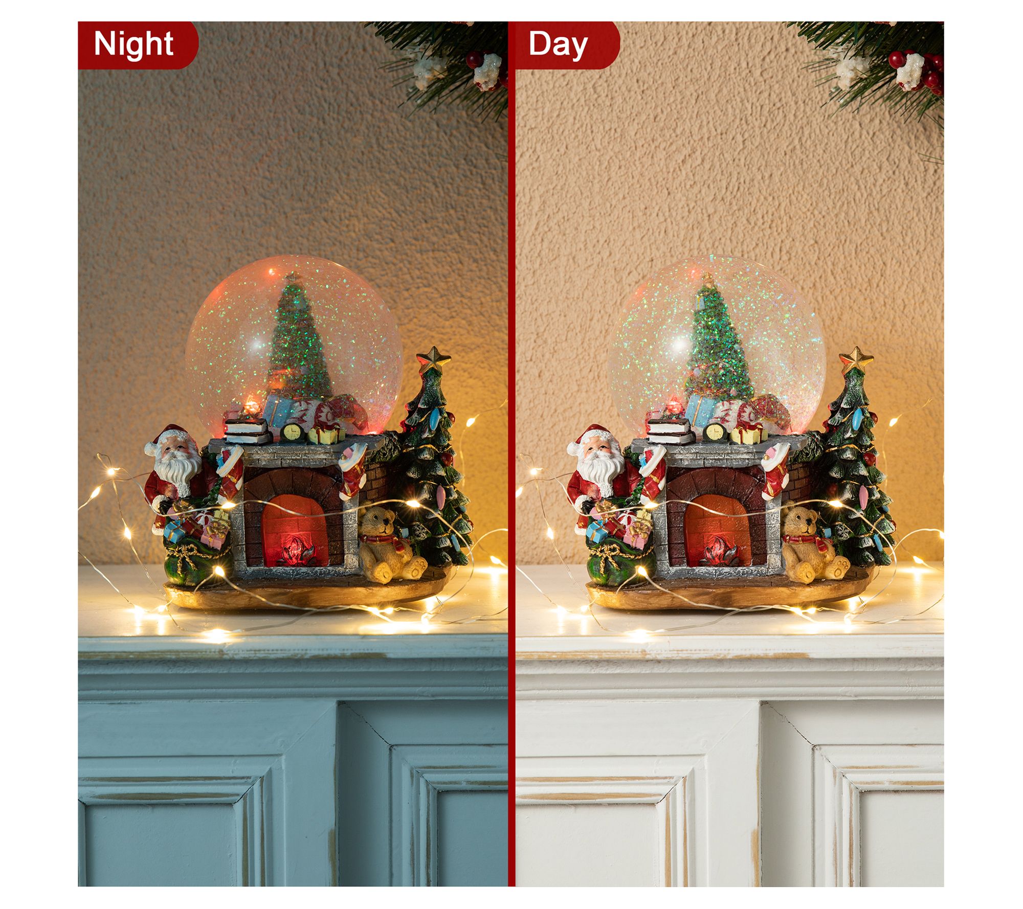 Glitzhome Lighted Musical Christmas Scene SnowGlobe - QVC.com
