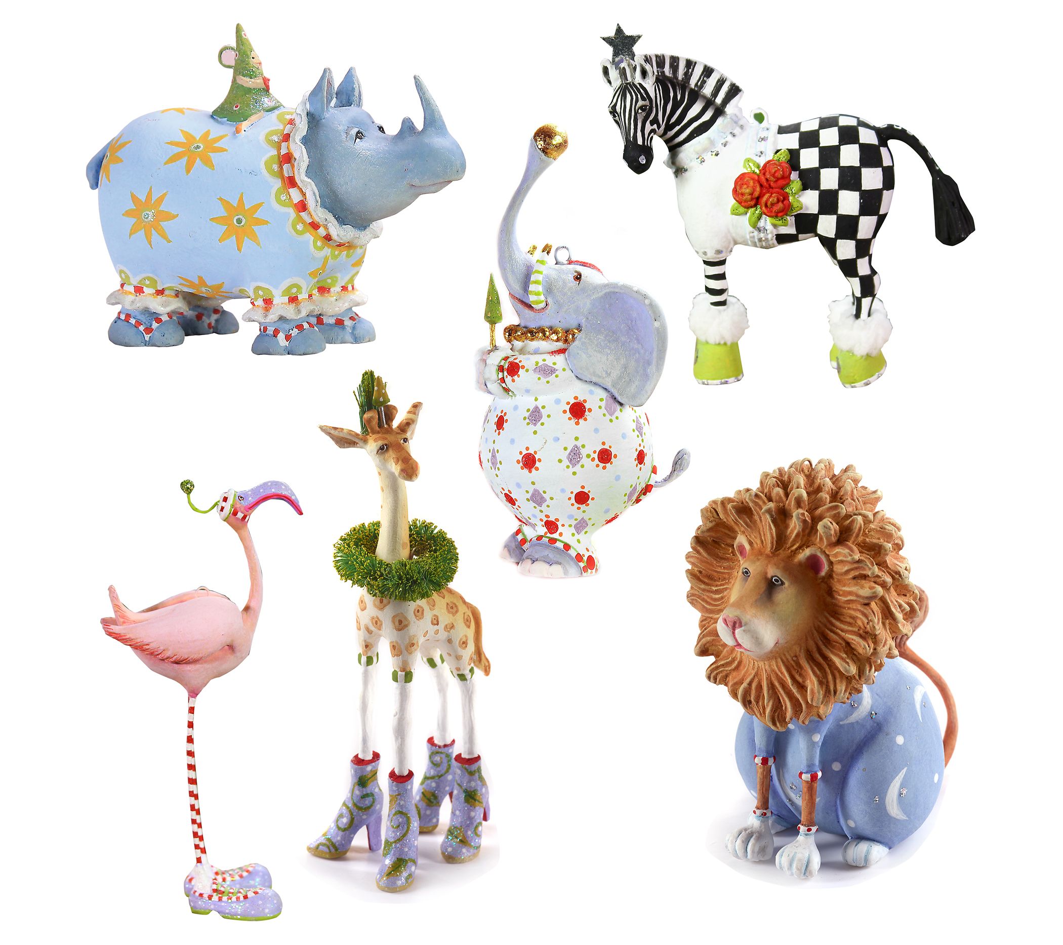 MacKenzie-Childs Jambo Mini Ornament Set - QVC.com