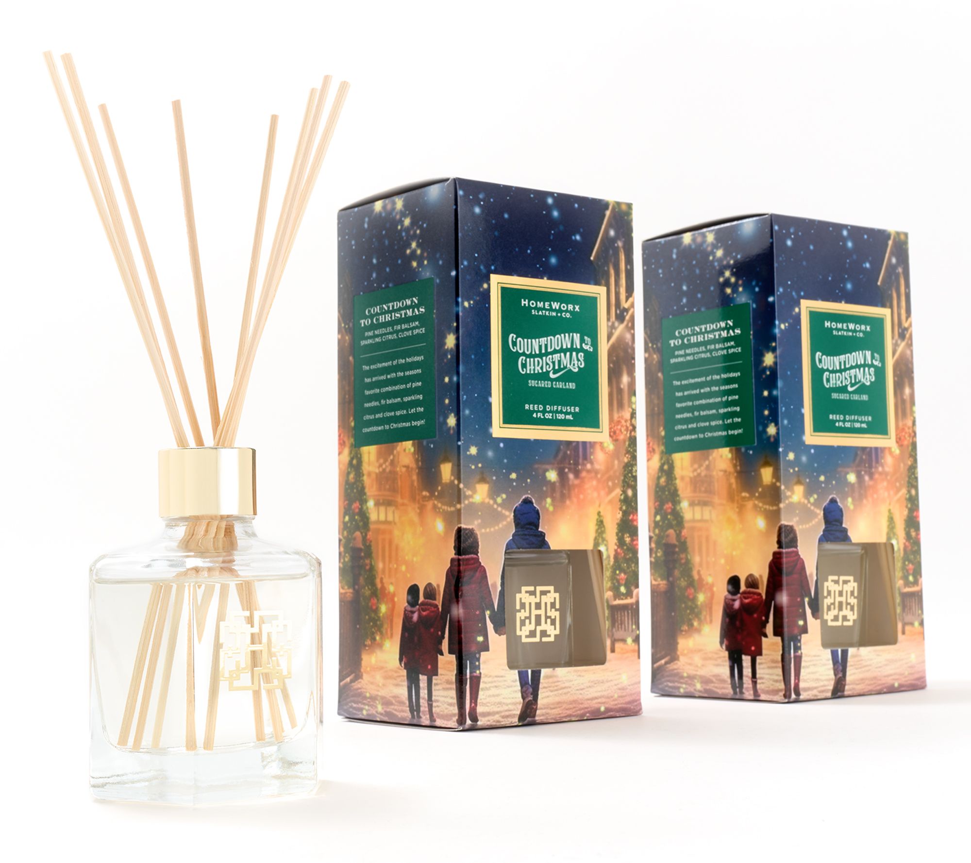 "As Is" HomeWorx by Slatkin + Co. S/2 Christmas Reed Diffusers - QVC.com