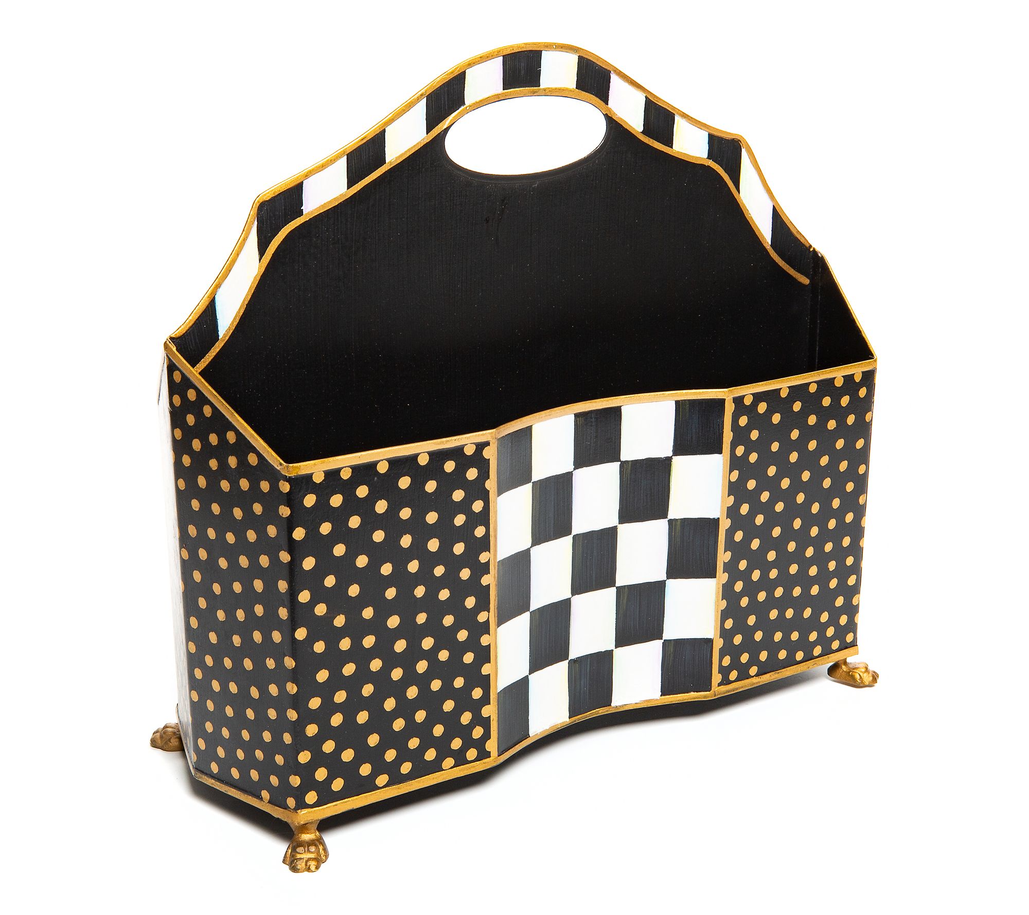 MacKenzie-Childs Courtly Check Magazine Holder - QVC.com