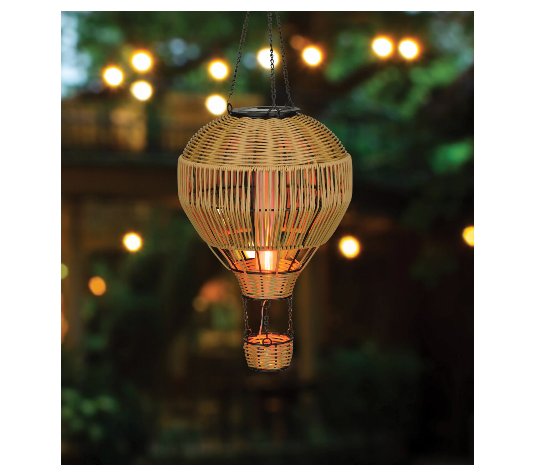 Regal Art & Gift Wicker Solar Hot Air Balloon Lantern - LG - QVC.com