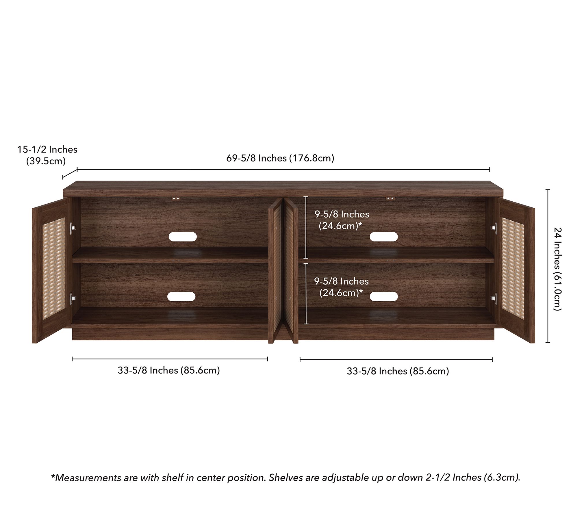 Hudson&Canal Pryce Rectangular TV Stand for TV's up to 78" - QVC.com