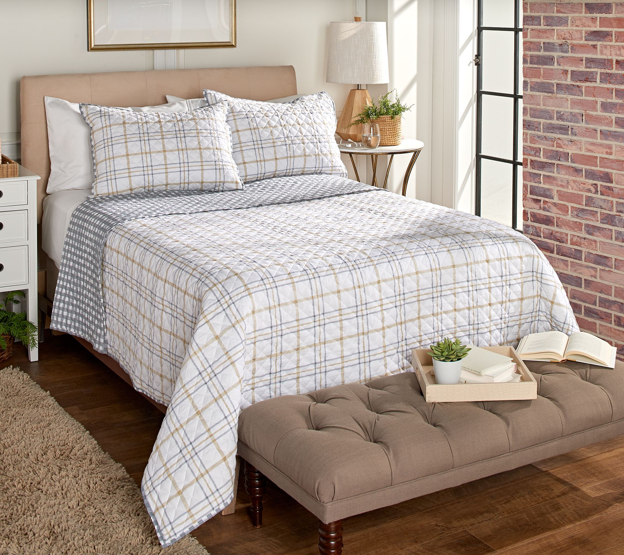Martha Stewart Choice of Print Reversible Coverlet Set - QVC.com