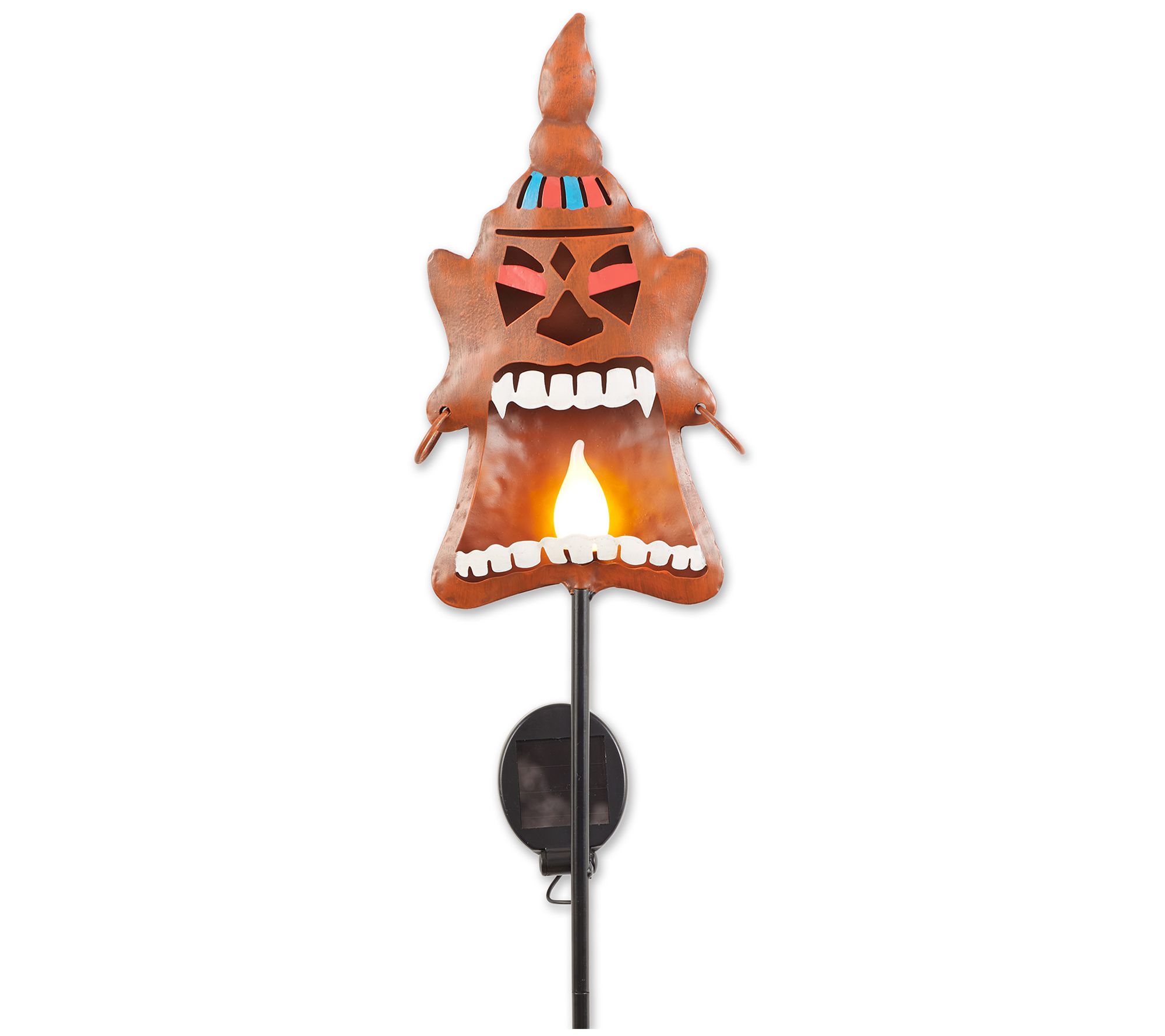 Zingz & Thingz Tiki Solar Garden Stake Tohua - QVC.com
