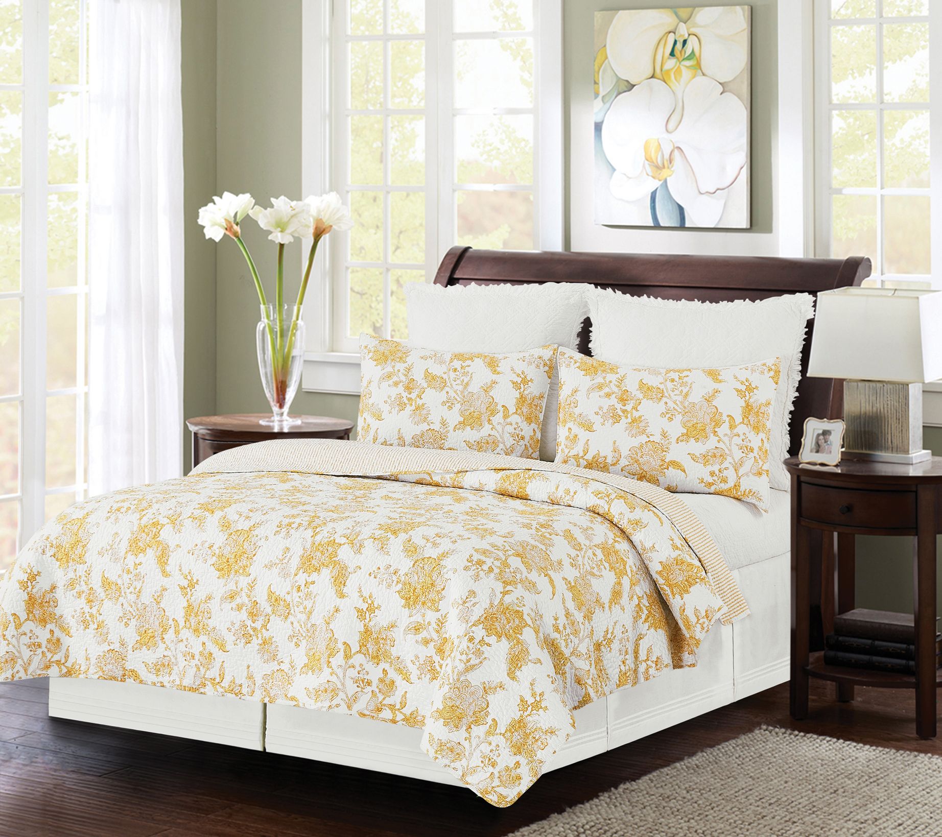 Miriam 3-Piece Cotton Full/Queen Quilt Set by Valerie - QVC.com