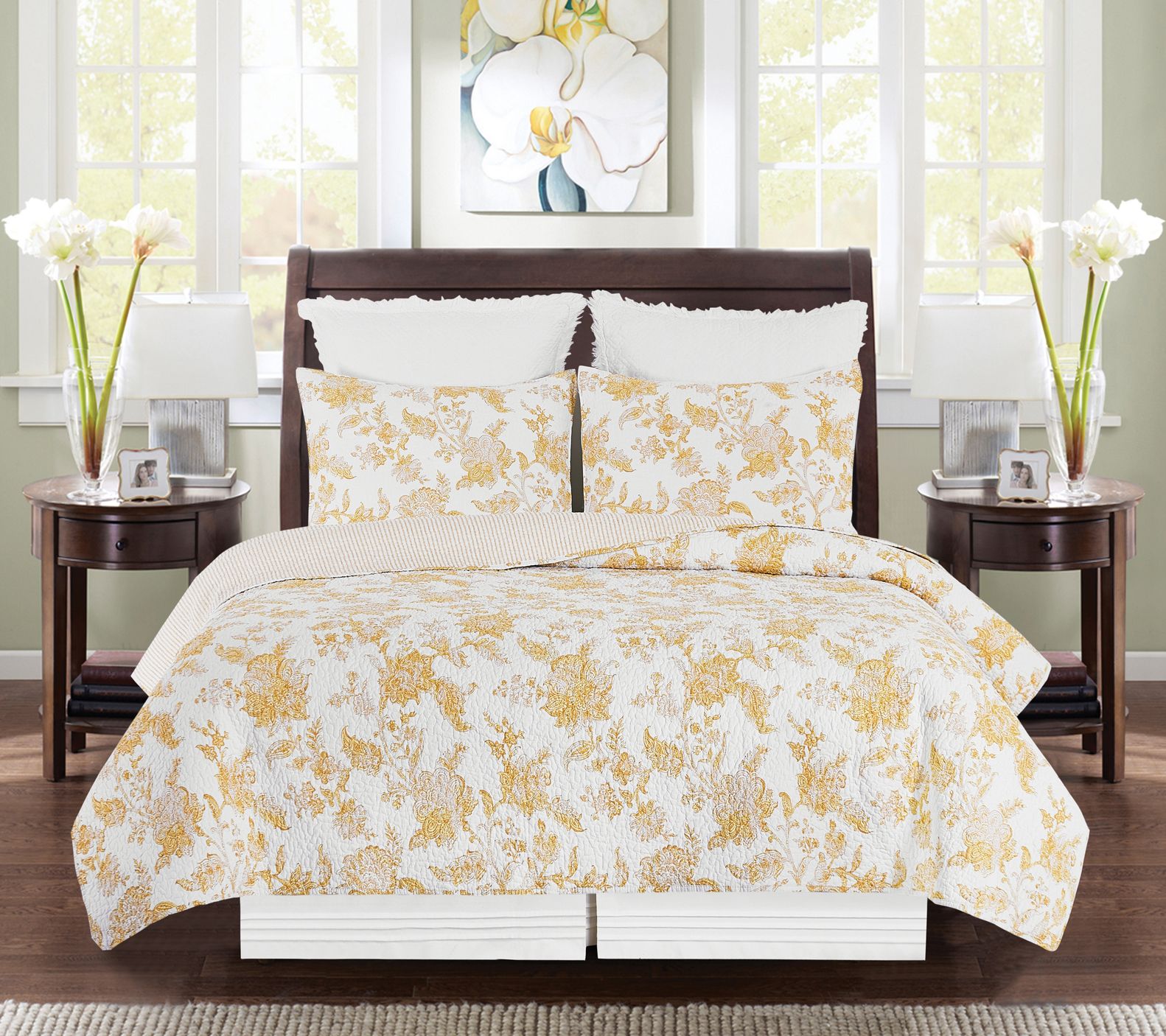 Miriam 3-Piece Cotton Full/Queen Quilt Set by Valerie - QVC.com