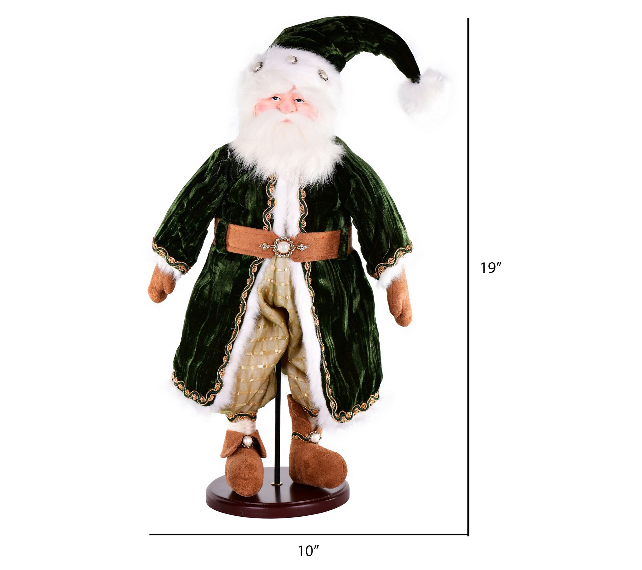 Vickerman 19" Silent Night Santa Doll with Stan - QVC.com