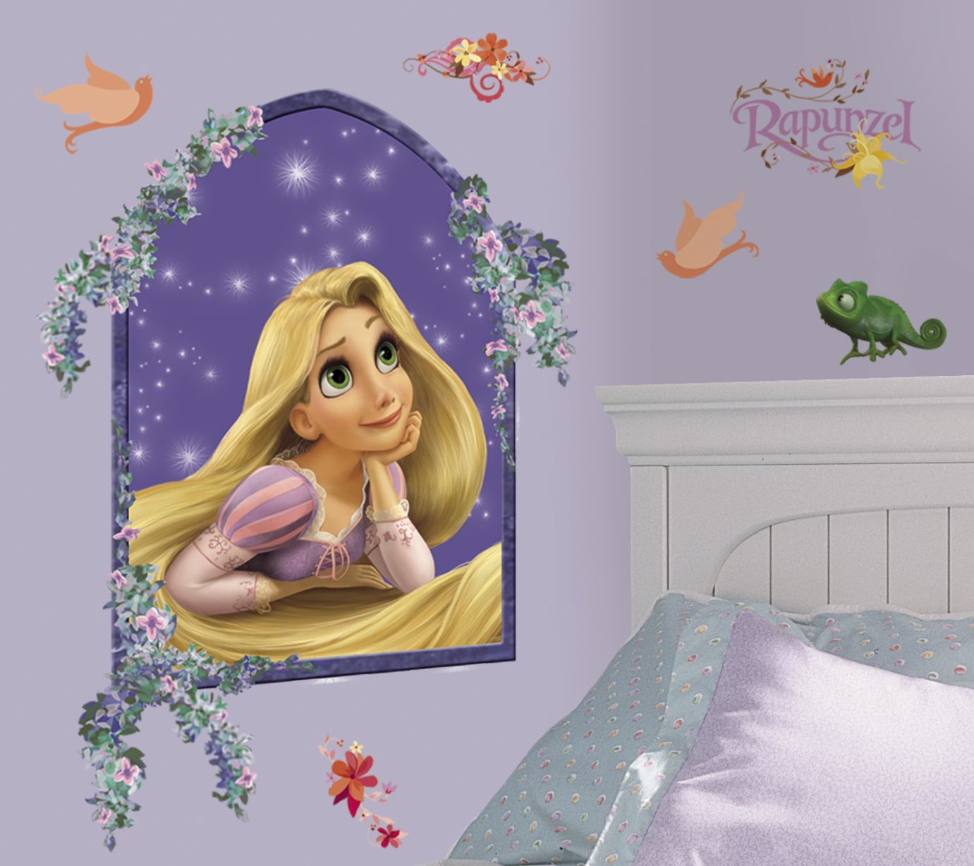 RoomMates Tangled Rapunzel Peel & Stick Giant Wall Decals - QVC.com