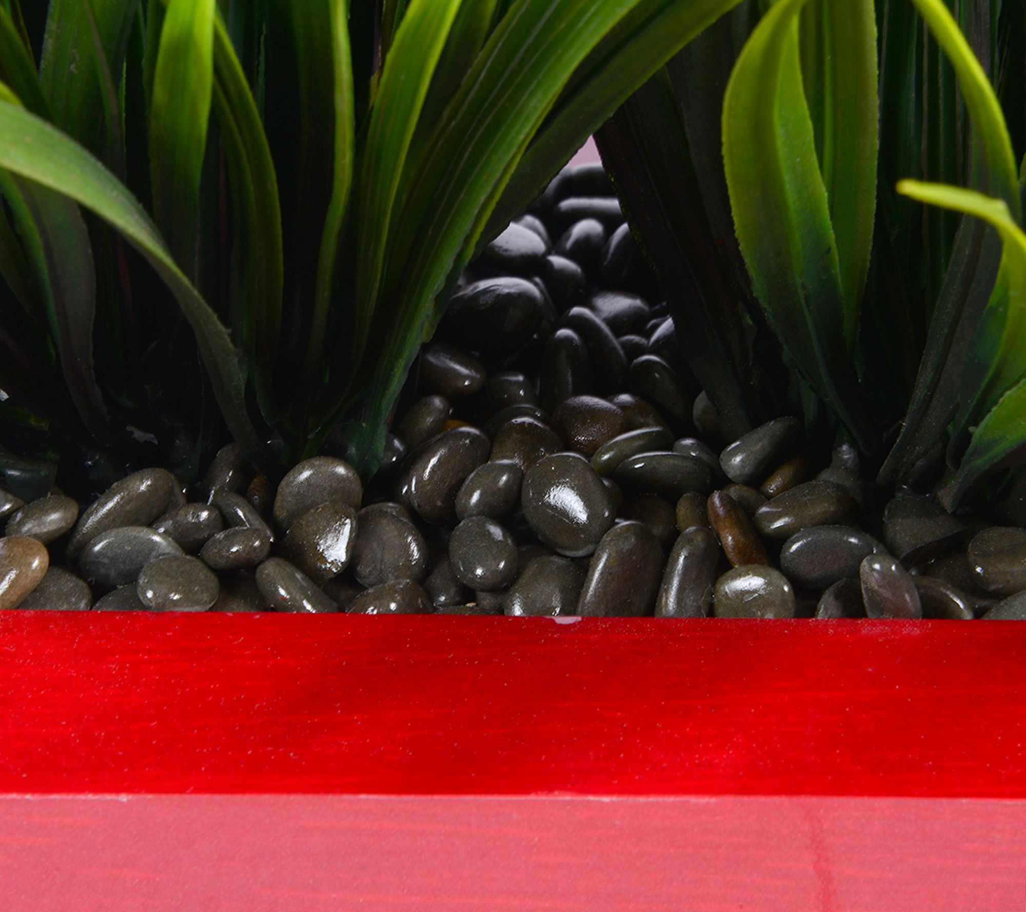 Vintage Home14" Tall Lifelike Grass in Red Designer Pot - QVC.com