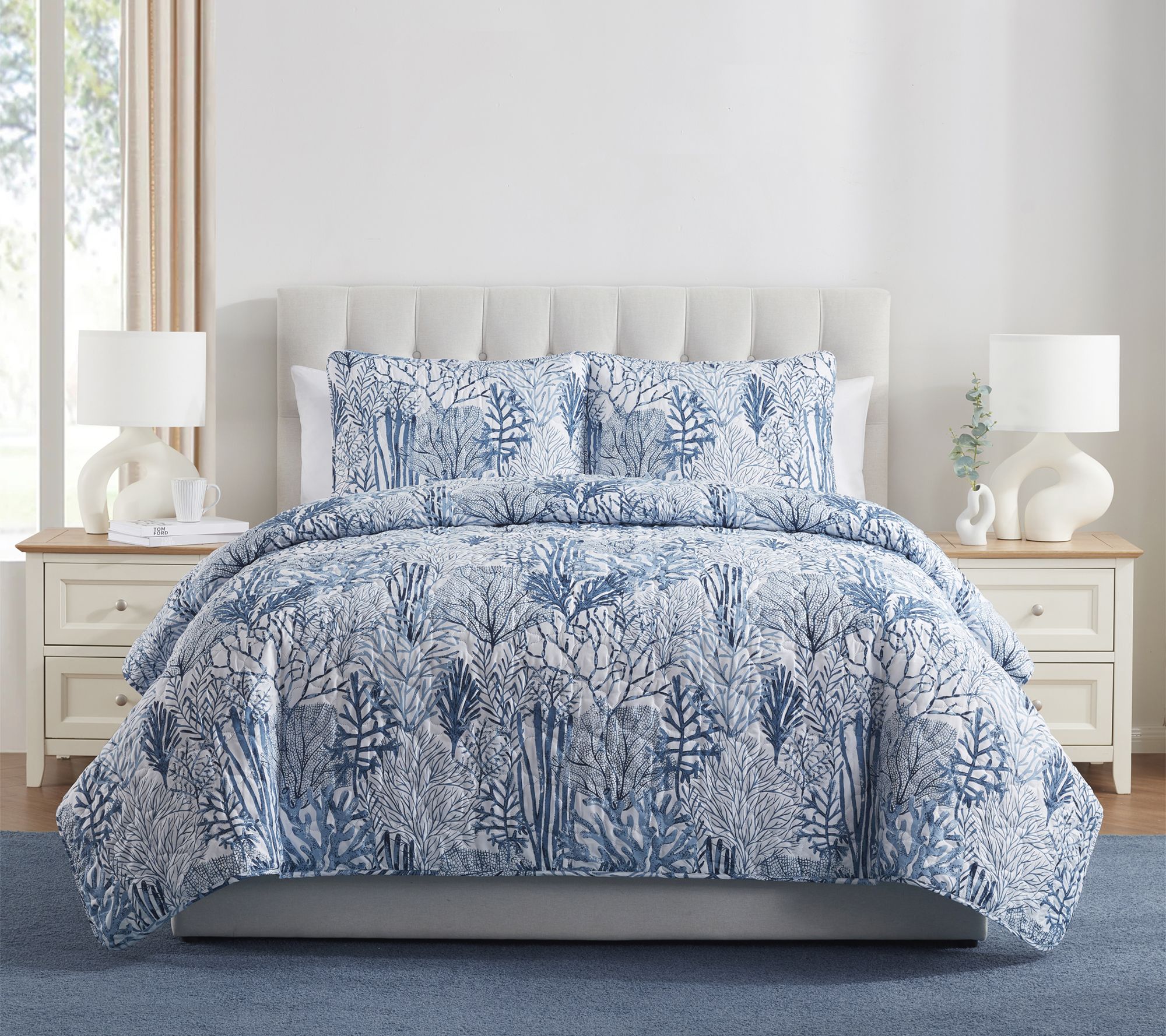 VCNY Home Gill 3pc Sea Plants Quilt Set, King - QVC.com