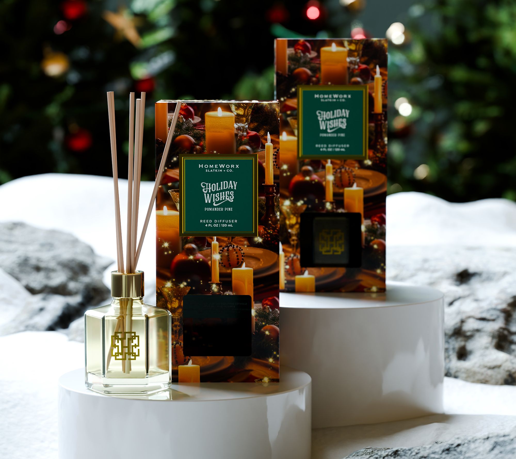 "As Is" HomeWorx by Slatkin + Co. S/2 Holiday Reed Diffusers - QVC.com