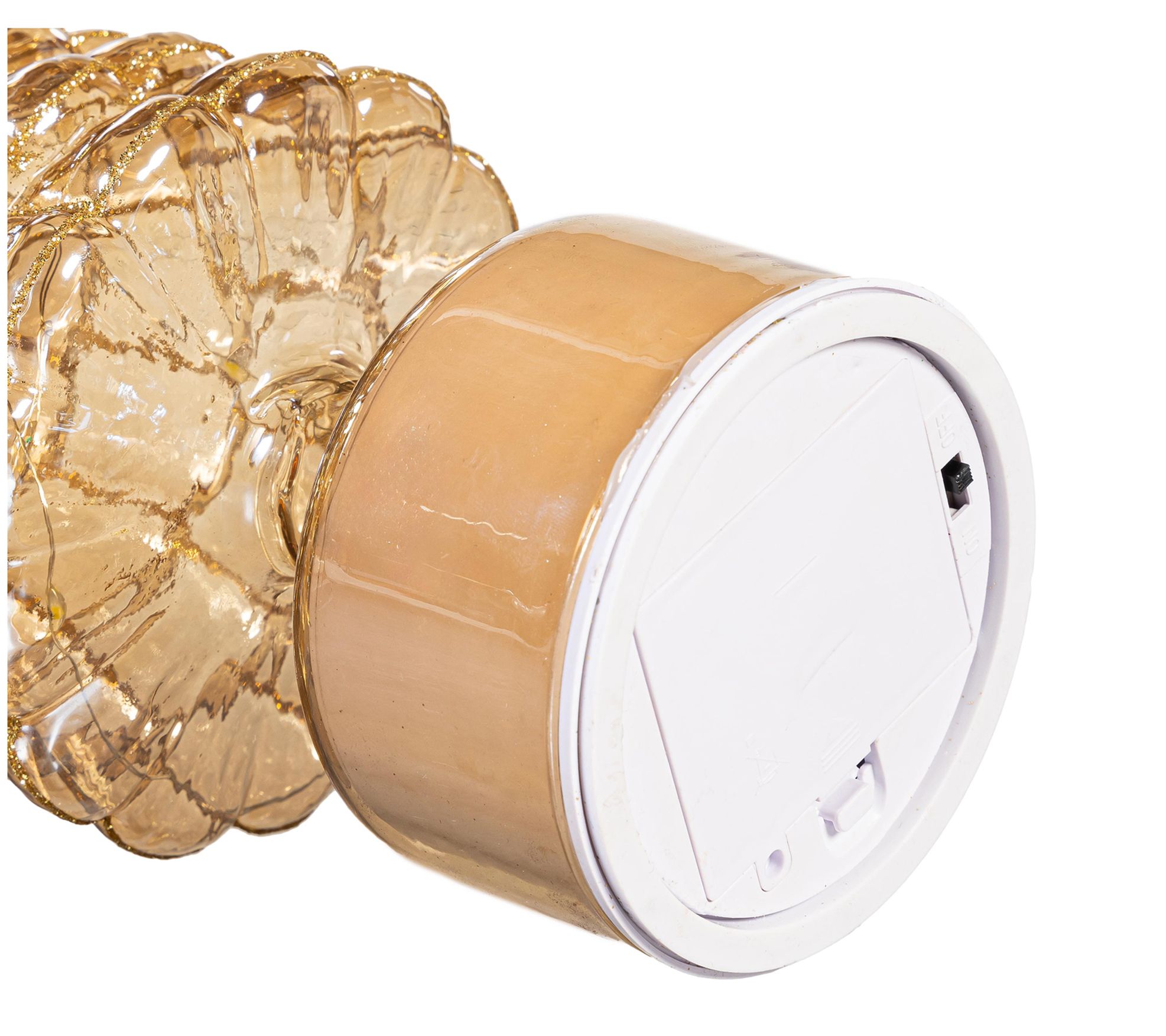 Evergreen 16"H LED Rotating Glass Tree Table Decor - QVC.com