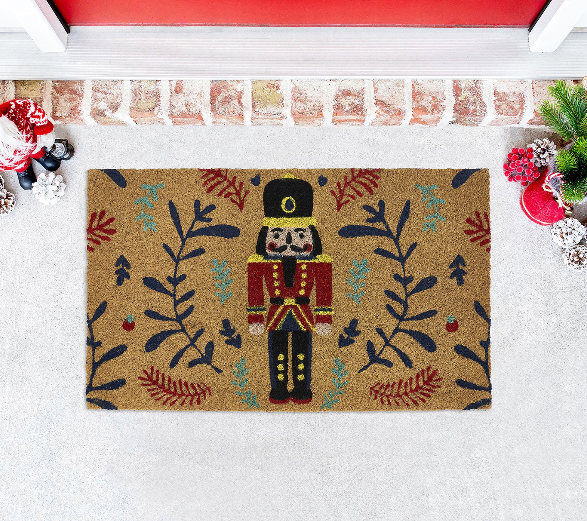 VCNY Home Multi Nutcracker Holiday Outdoor CoirDoormat - QVC.com