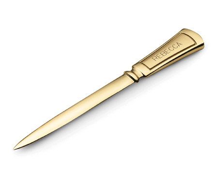 Things Remembered Personalized Brass Letter Opener - QVC.com