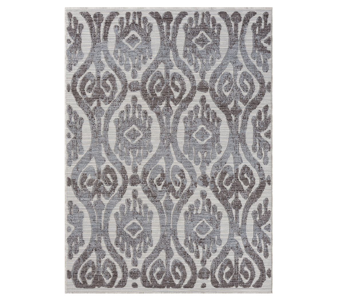 Ox Bay Damask PET Indoor/Outdoor Area Rug, 5' x 7' - QVC.com