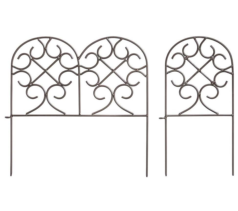 Plow & Hearth Gunmetal Scrollwork Wrought IronEdging - QVC.com
