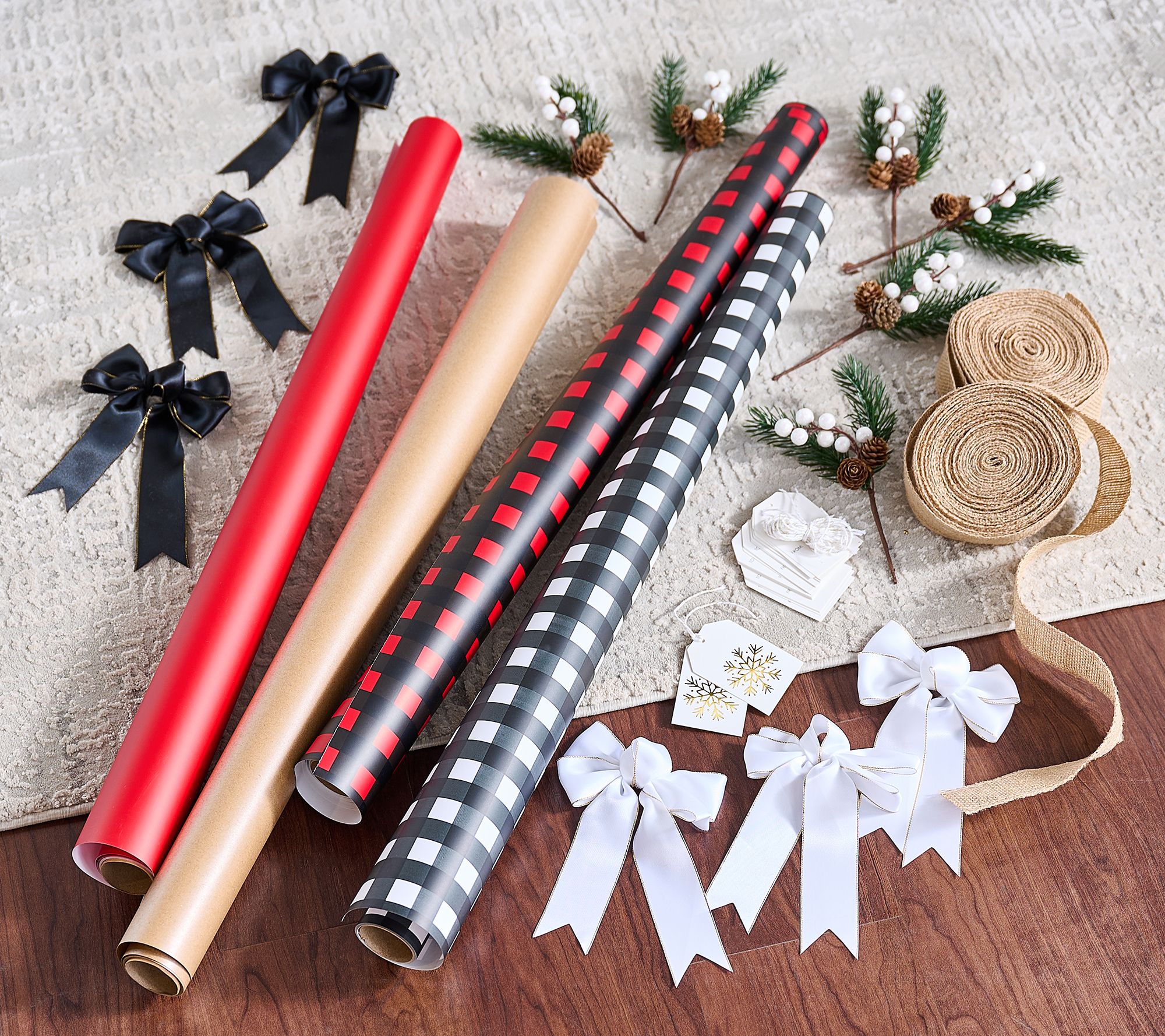 "As Is" Home Reflections 42-Piece Holiday Gift Wrap Set - QVC.com