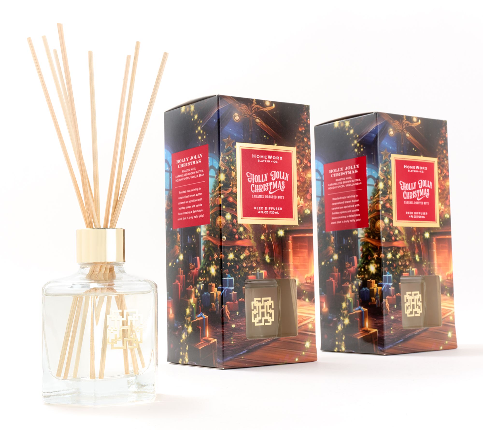 "As Is" HomeWorx by Slatkin + Co. S/2 Christmas Reed Diffusers - QVC.com
