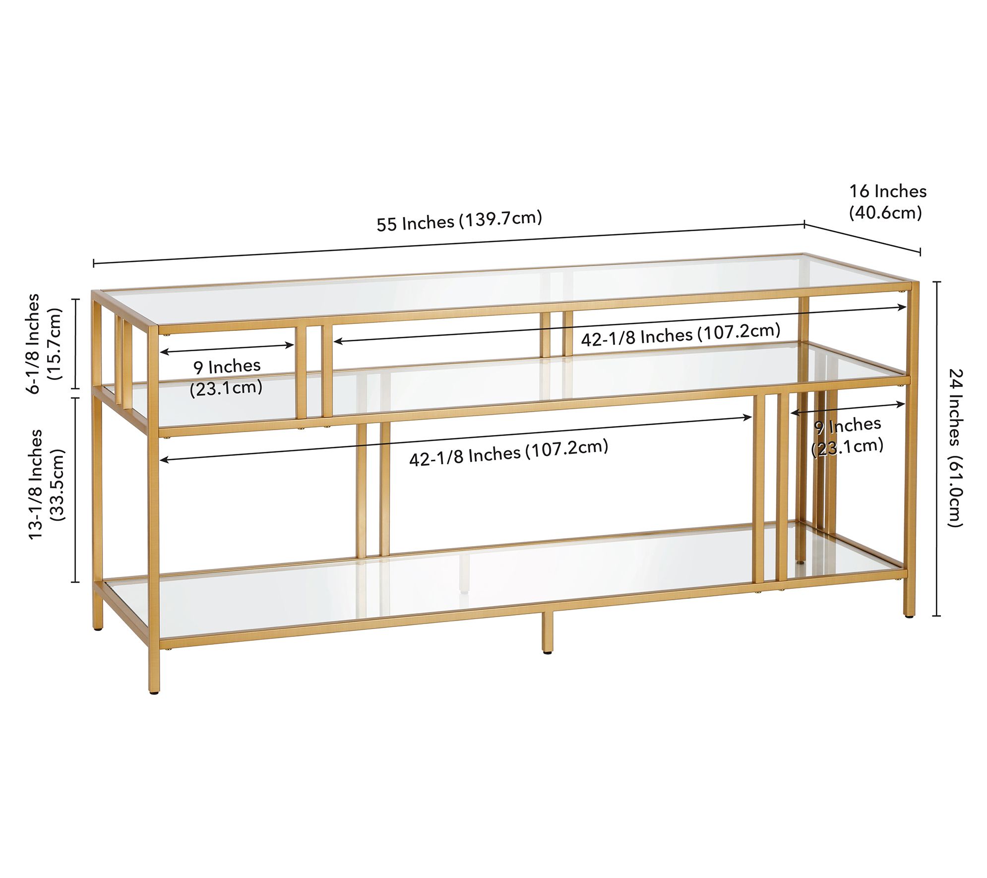 Hudson&Canal Cortland Rectangular TV Stand - QVC.com