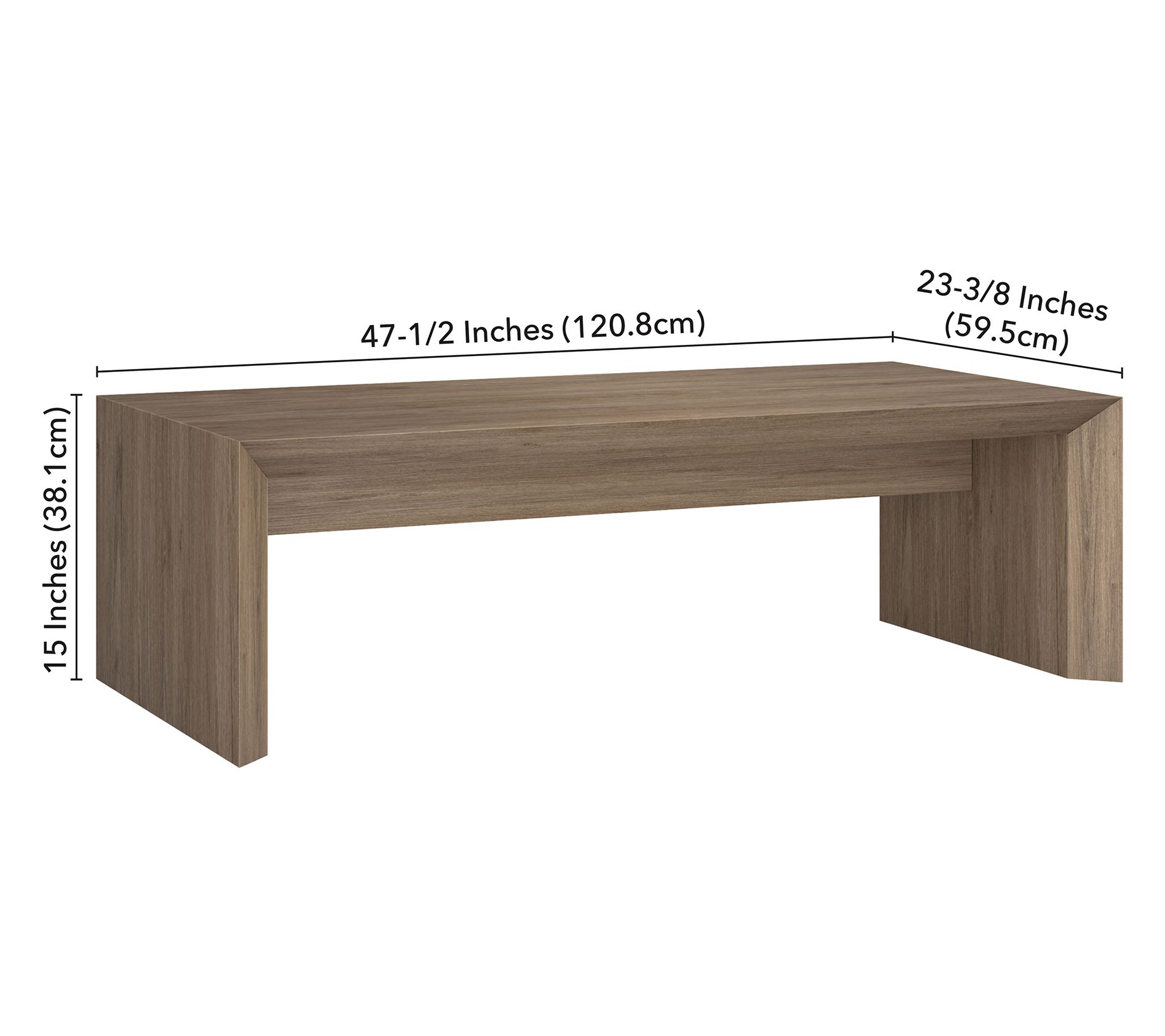 Hudson&Canal Oswin 48" Wide Rectangular CoffeeTable - QVC.com