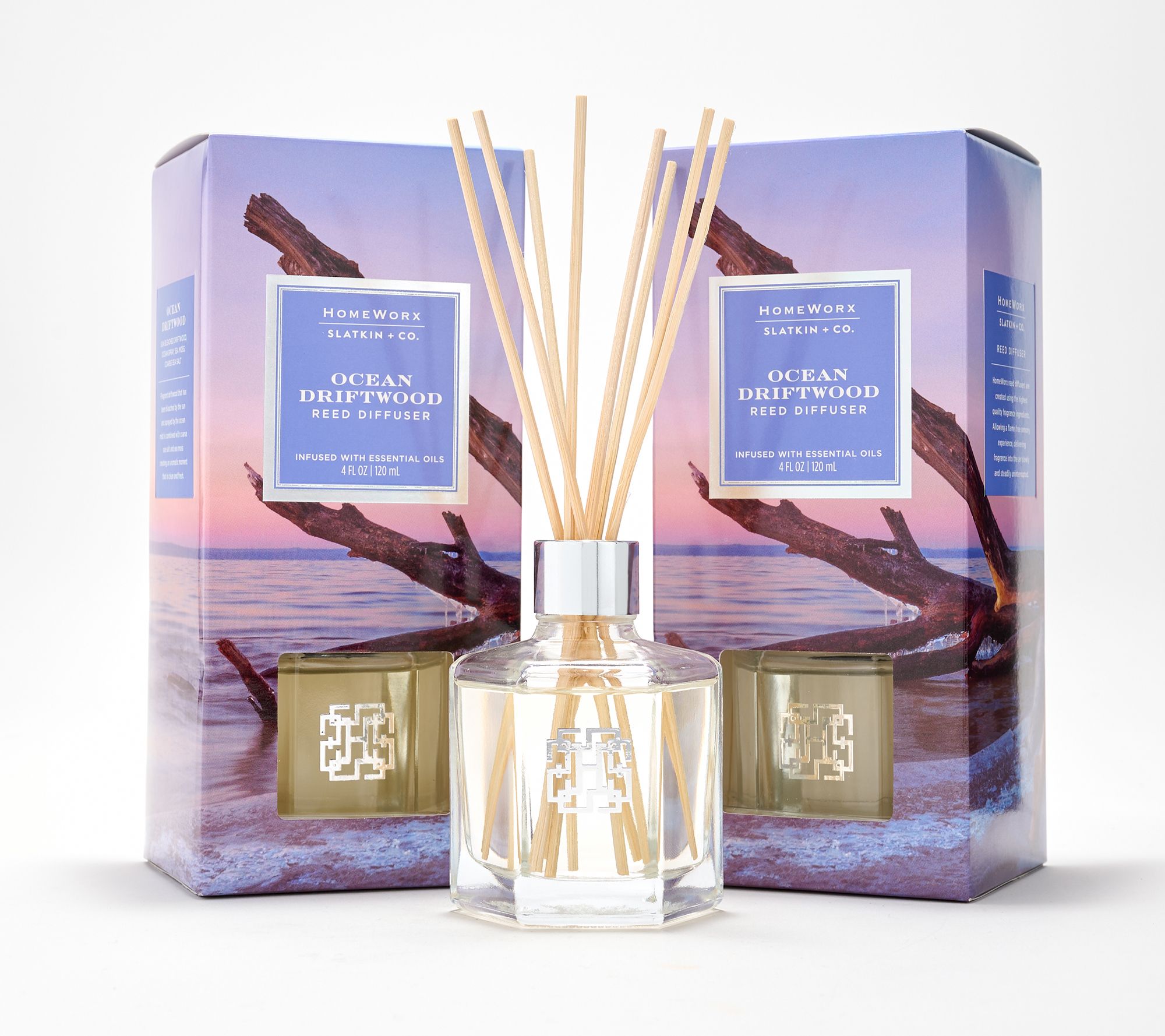 "As Is" HomeWorx by Slatkin + Co. S/2 Ocean Drift Reed Diffusers - QVC.com