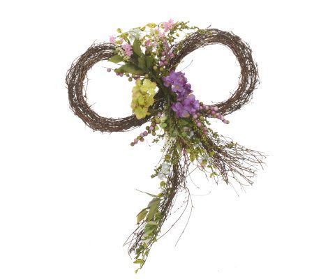 Hydrangea Blossom and Berry Bow by Valerie - QVC.com