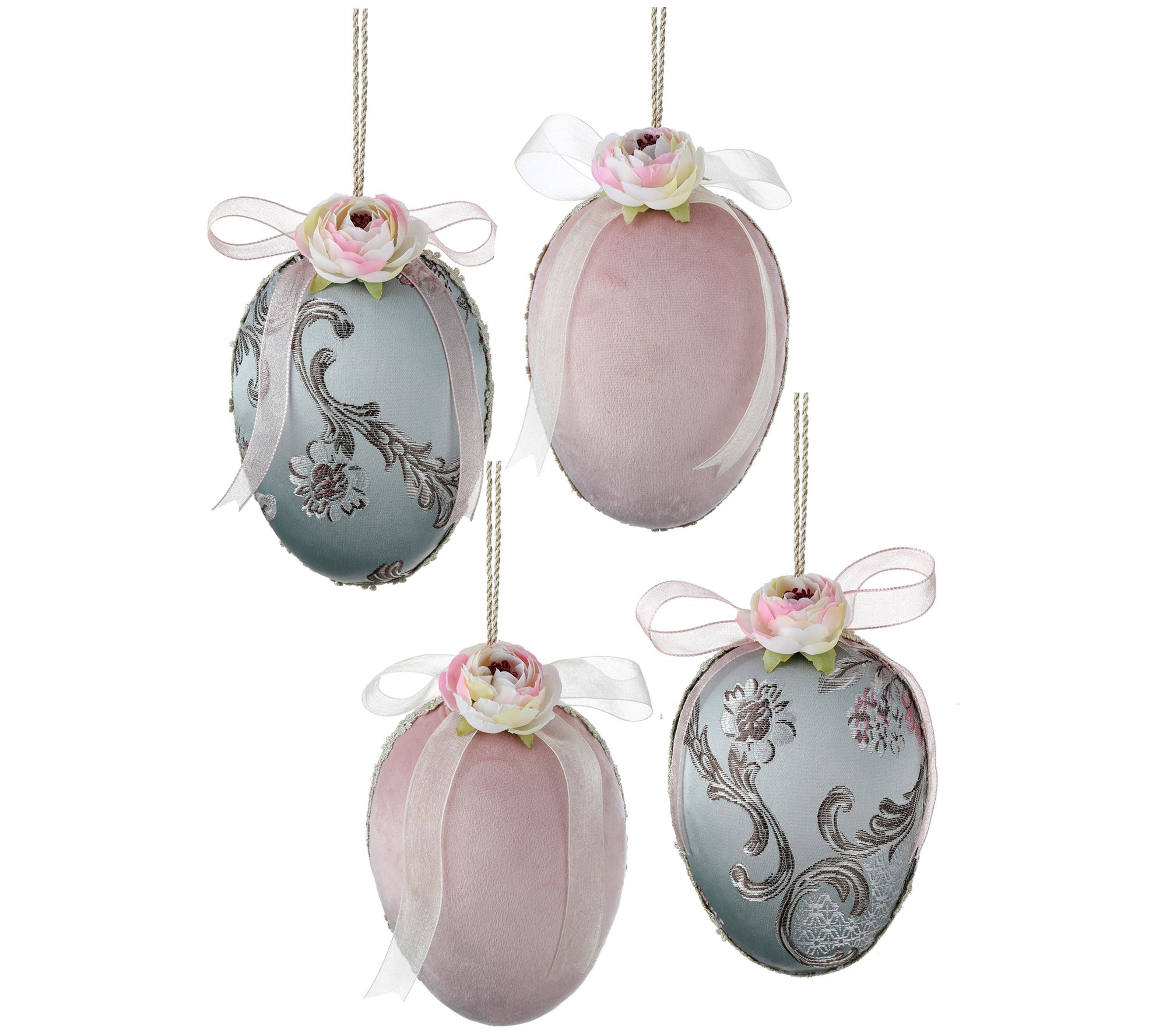 Paisley And Velvet Easter Egg 6" S/4 By Valerie - QVC.com