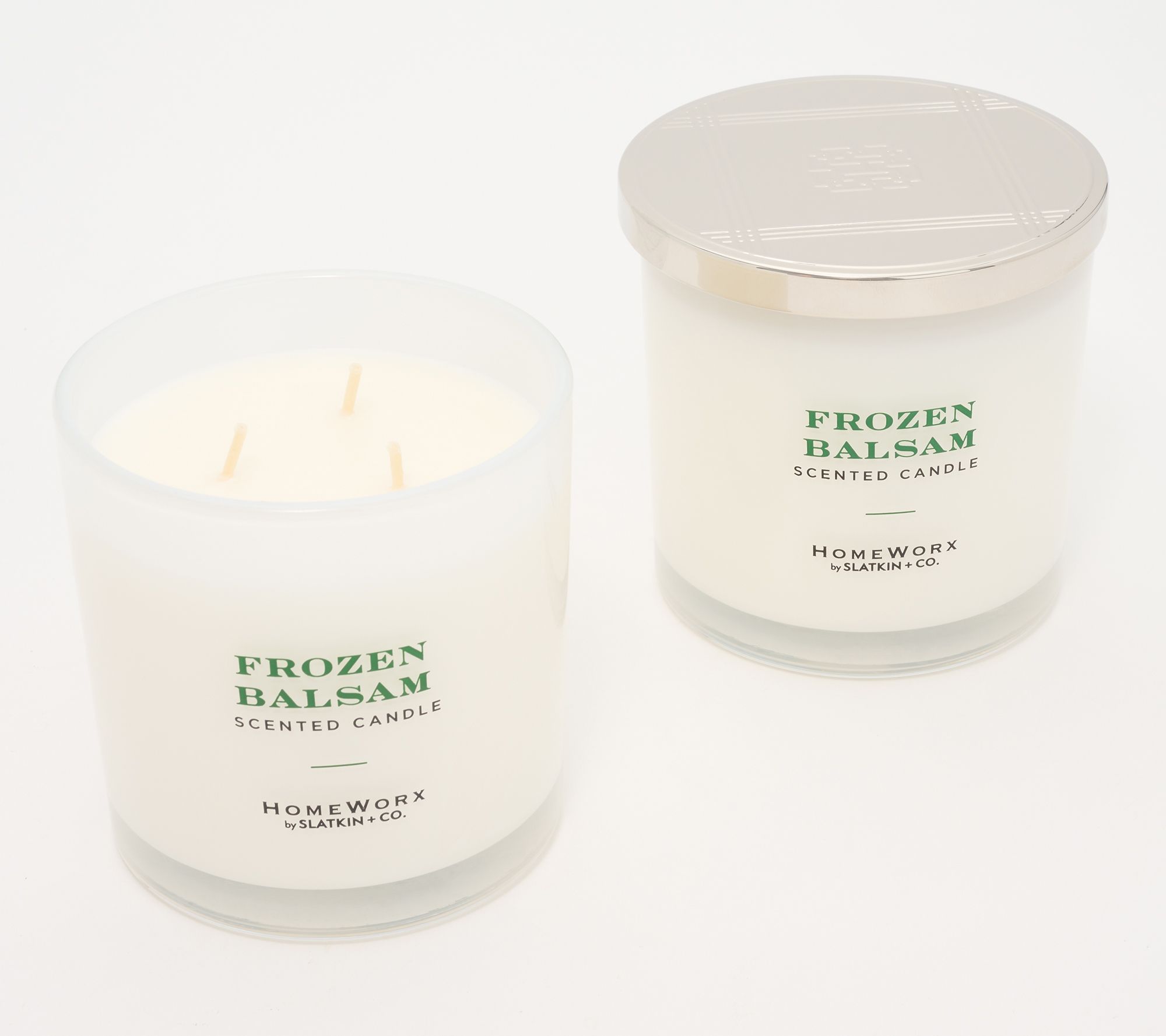 HomeWorx by Slatkin & Co. S/2 14oz Frozen Balsam - QVC.com