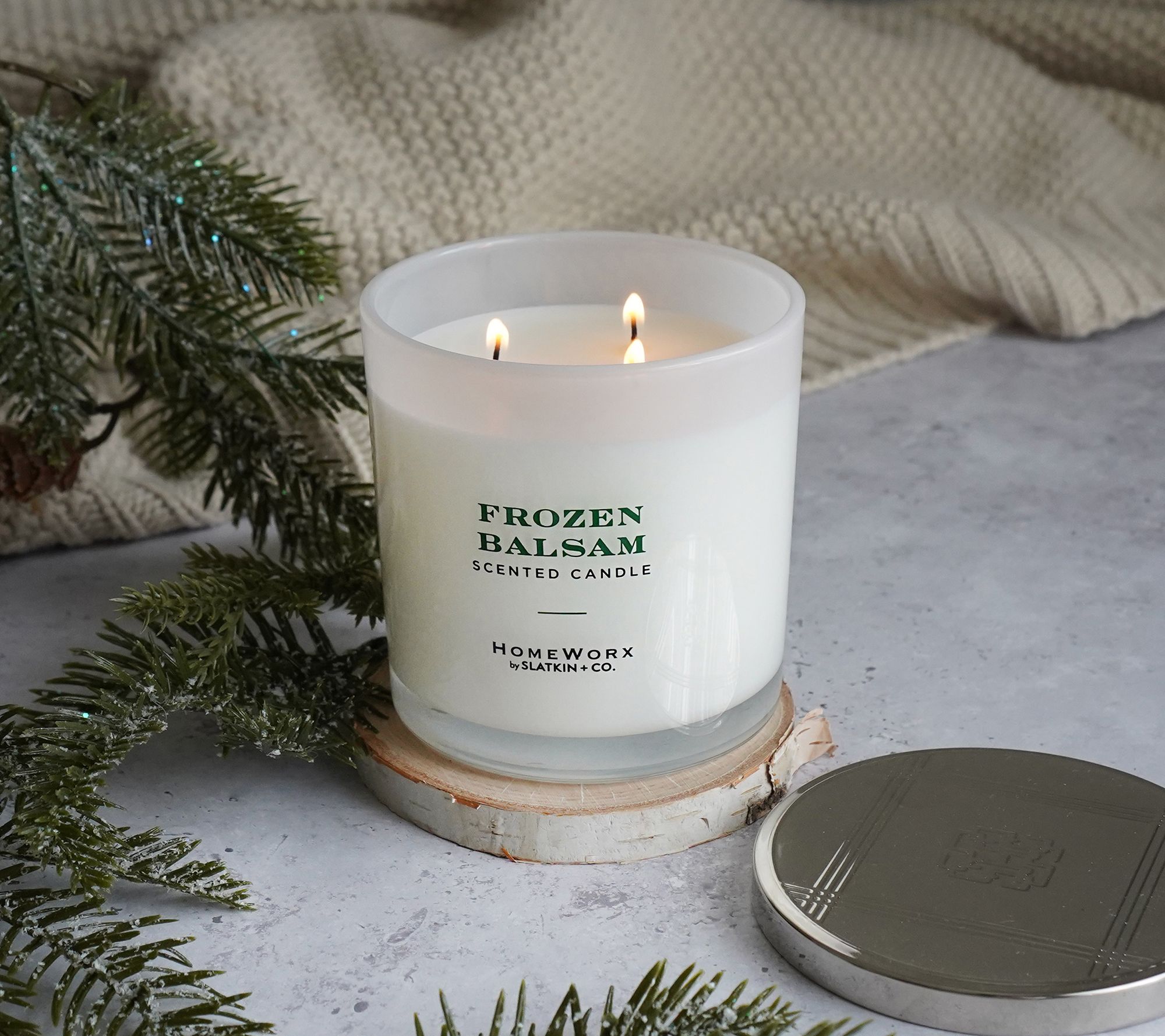 HomeWorx by Slatkin & Co. S/2 14oz Frozen Balsam - QVC.com