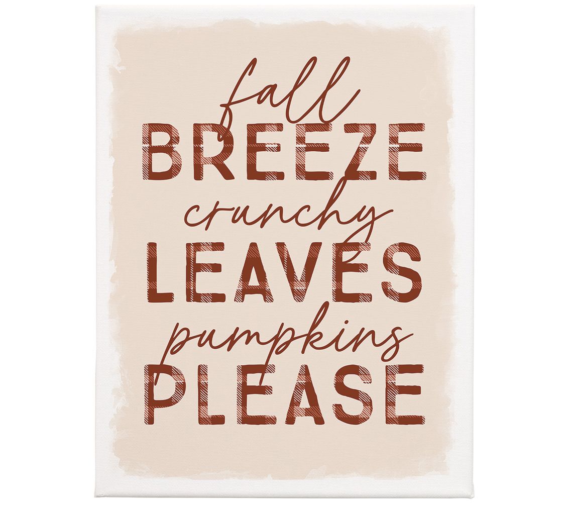 Sincere Surroundings 17" Fall Breeze Plaid Wraped Canvas - QVC.com