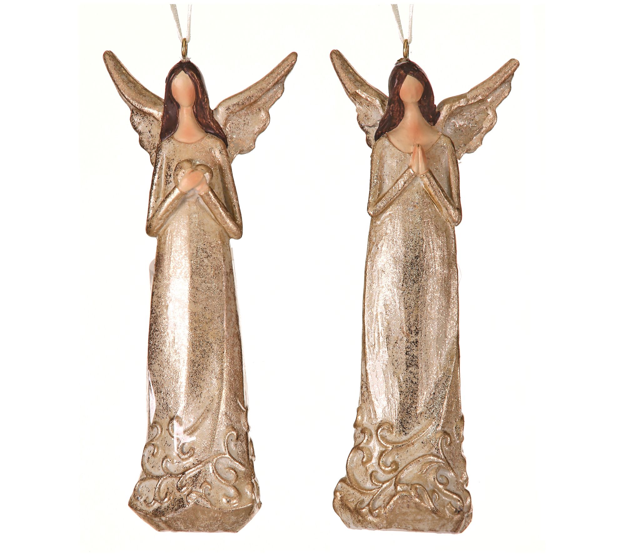 Valerie Parr Hill 5.5" Angel Ornament Set of 2 - QVC.com
