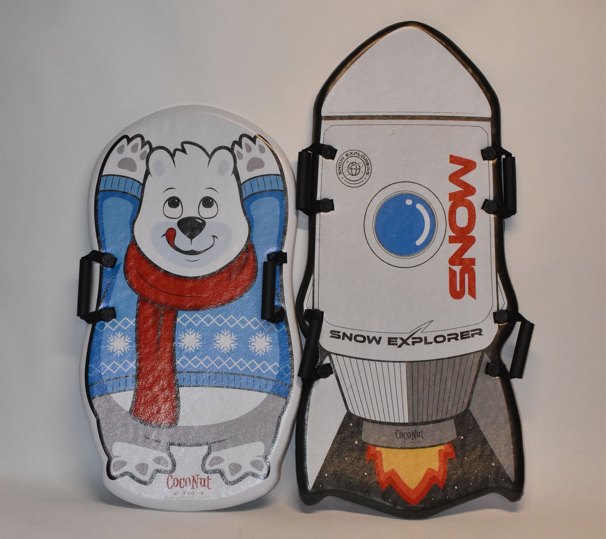 CocoNut Outdoor Polar Bear & Rocket Ship Foam 2 Sled Bundle - QVC.com