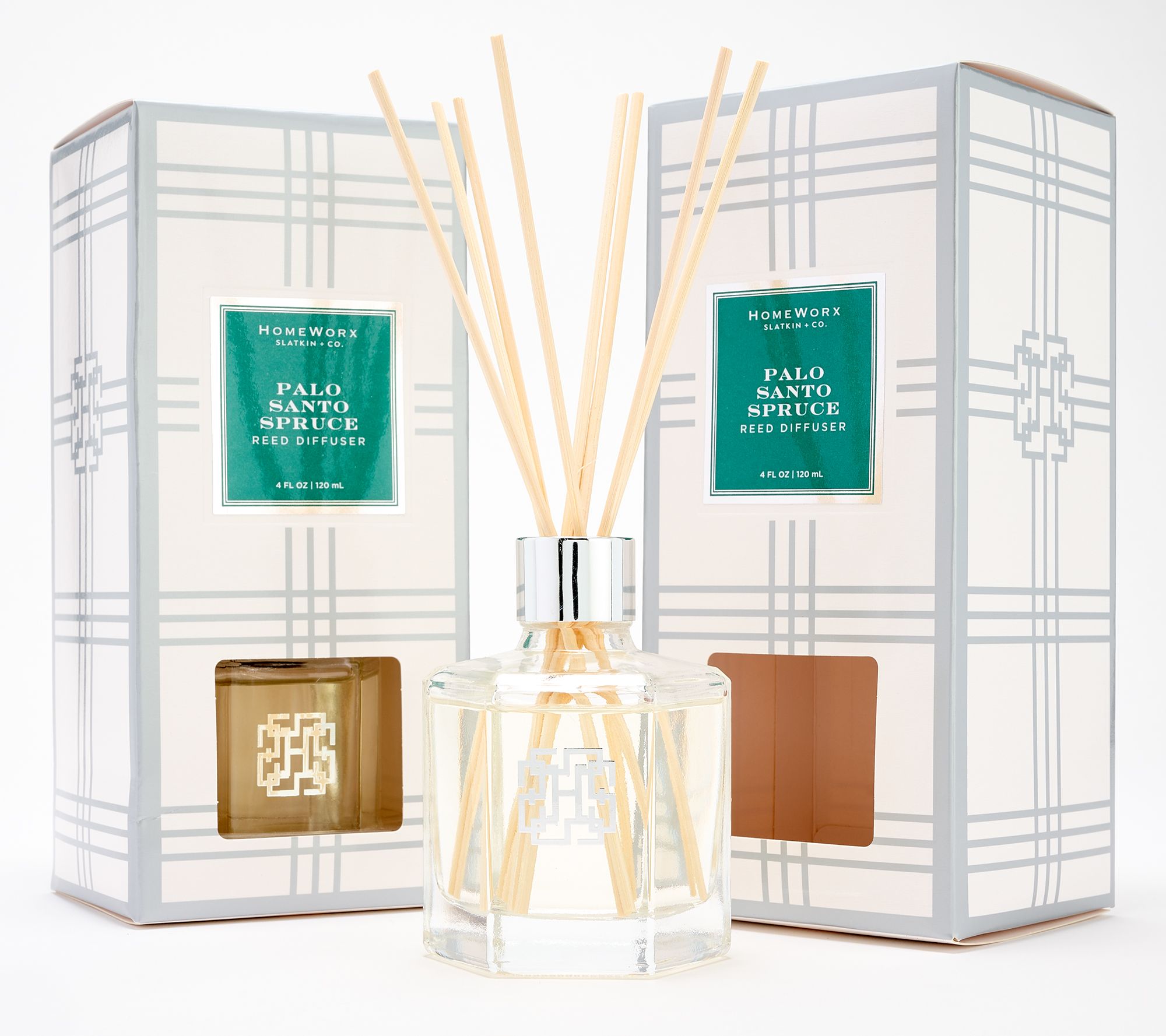 HomeWorx by Slatkin + Co. S/2 Palo Santo Spruce Reed Diffusers - QVC.com