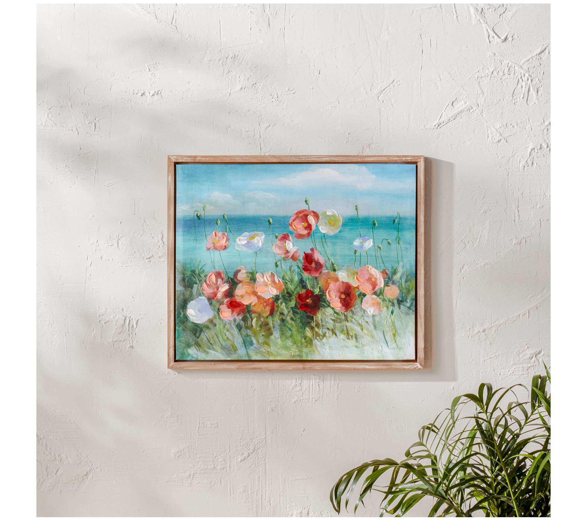 Melrose Framed Floral Canvas Art 23.75"L - QVC.com