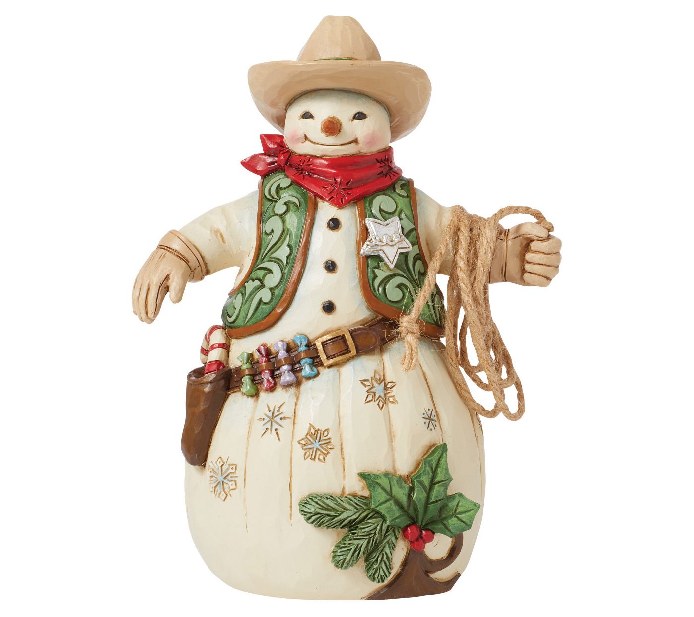 Jim Shore Cowboy Snowman Figurine - QVC.com