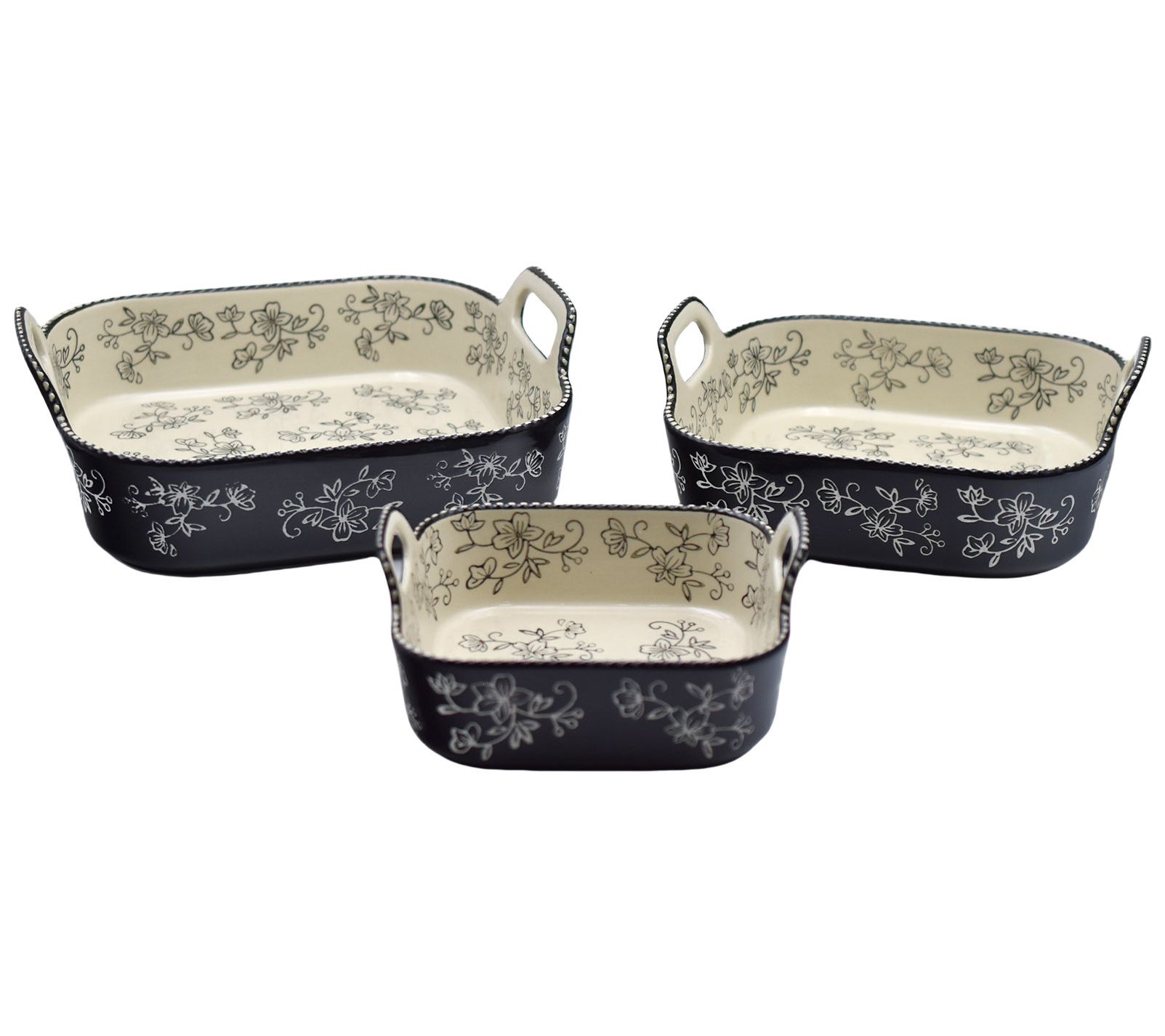Temp-tations Floral Lace 3-Piece Serving Set - QVC.com