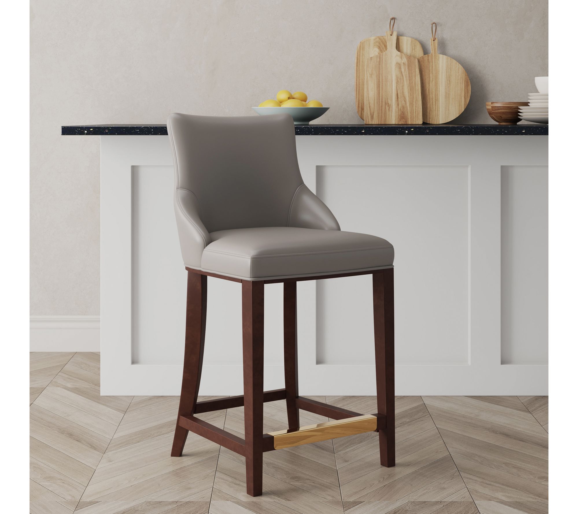 Manhattan Comfort Shubert Counter Stool - QVC.com