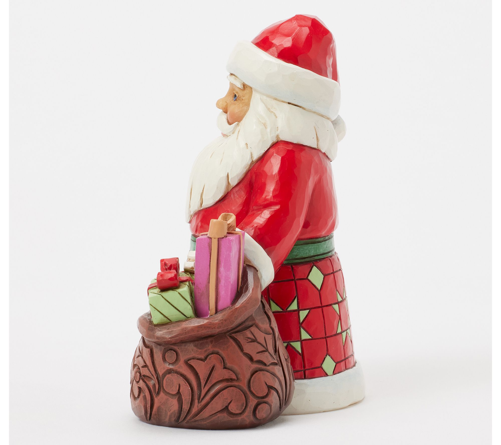 Jim Shore Heartwood Creek Santa with Toy Bag Pint Figurine 5"H - QVC.com
