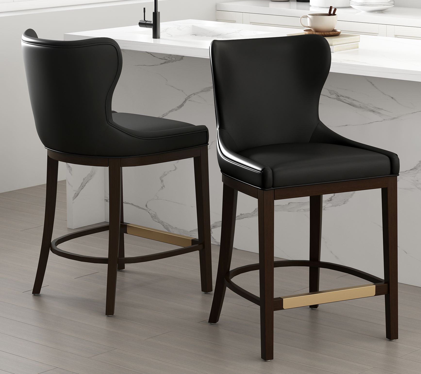Manhattan Comfort Blair Counter Stool - Set of2 - QVC.com