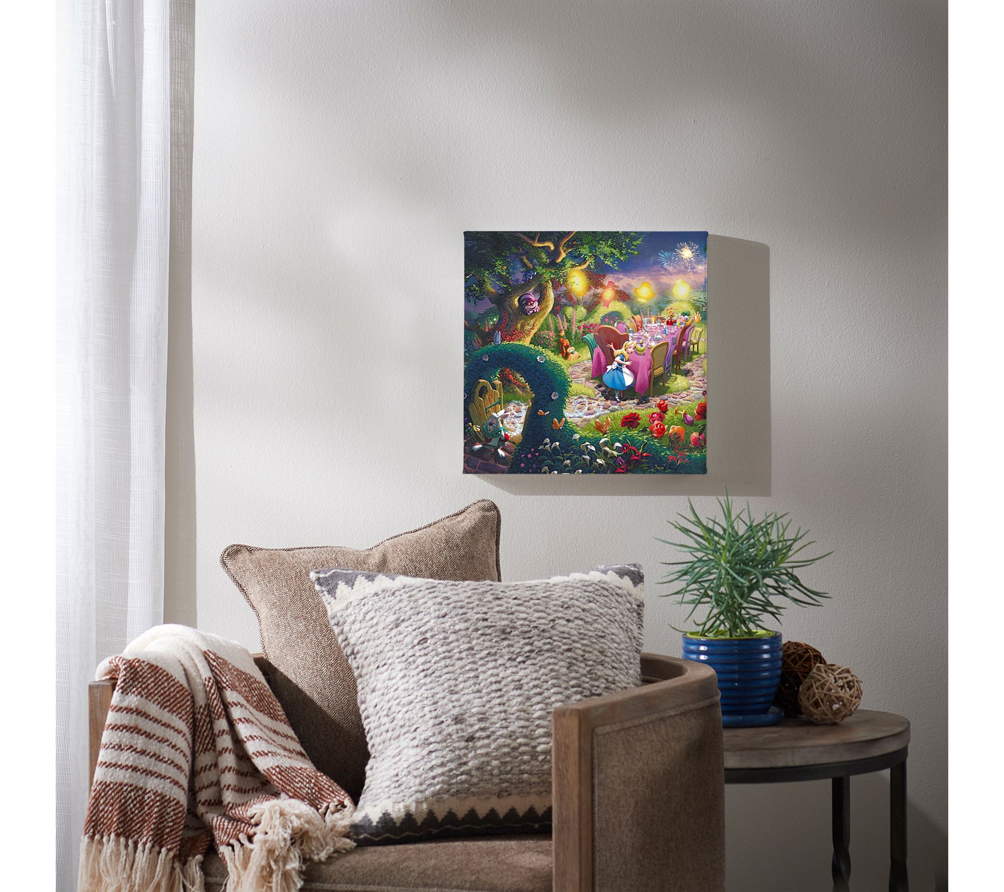 Thomas Kinkade Mad Hatter's Tea Party 14x14 Gallery Wrap - QVC.com