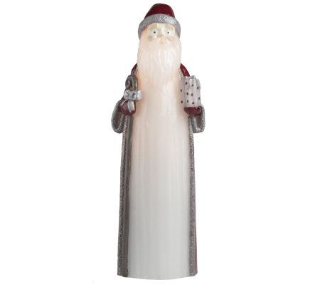 CandleImpressio 12" Old World Santa Claus Candle with Timer - QVC.com
