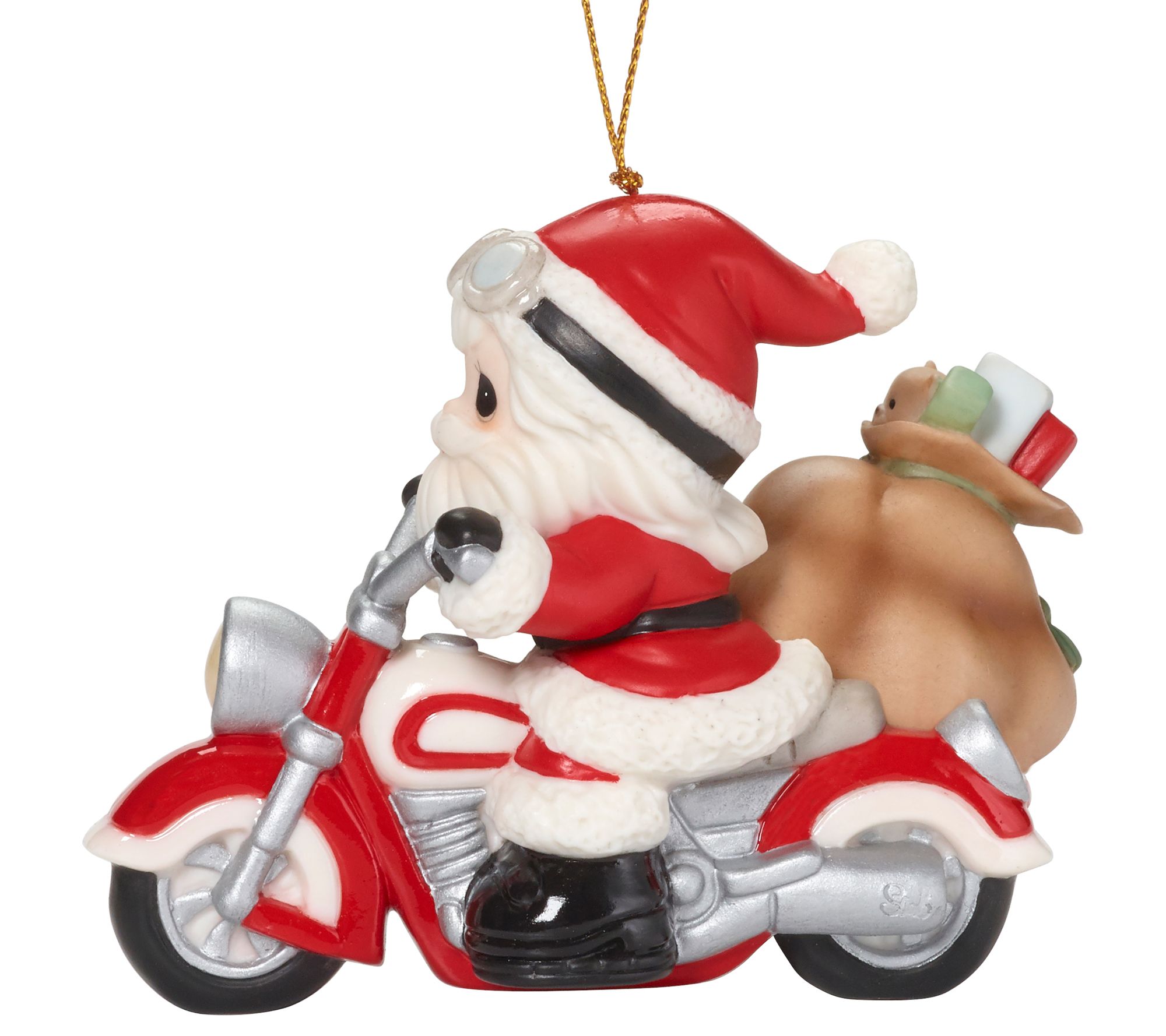 Santa On Motorcycle With Sidecar Ornament by Precious Moments - QVC.com