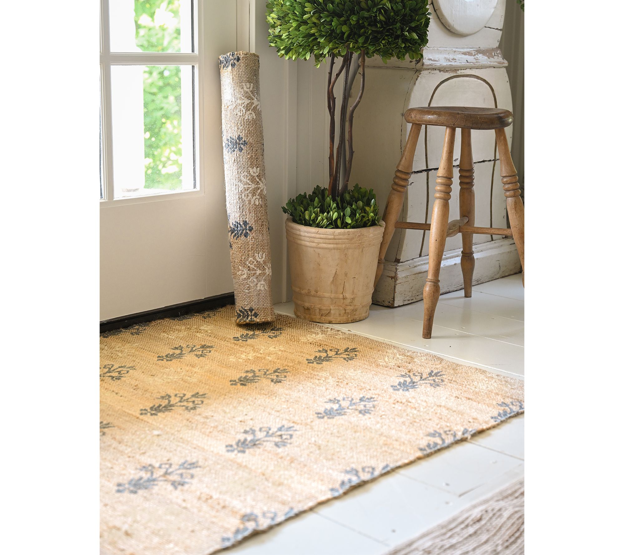 Cozy Cottage by Liz Marie 2' x 3' Printed Jute Rug - QVC.com