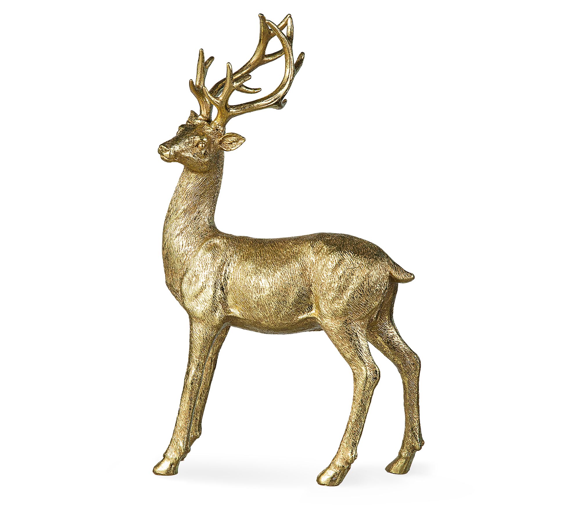 Glitzhome 16'' Resin Christmas Reindeer Table Decor - QVC.com