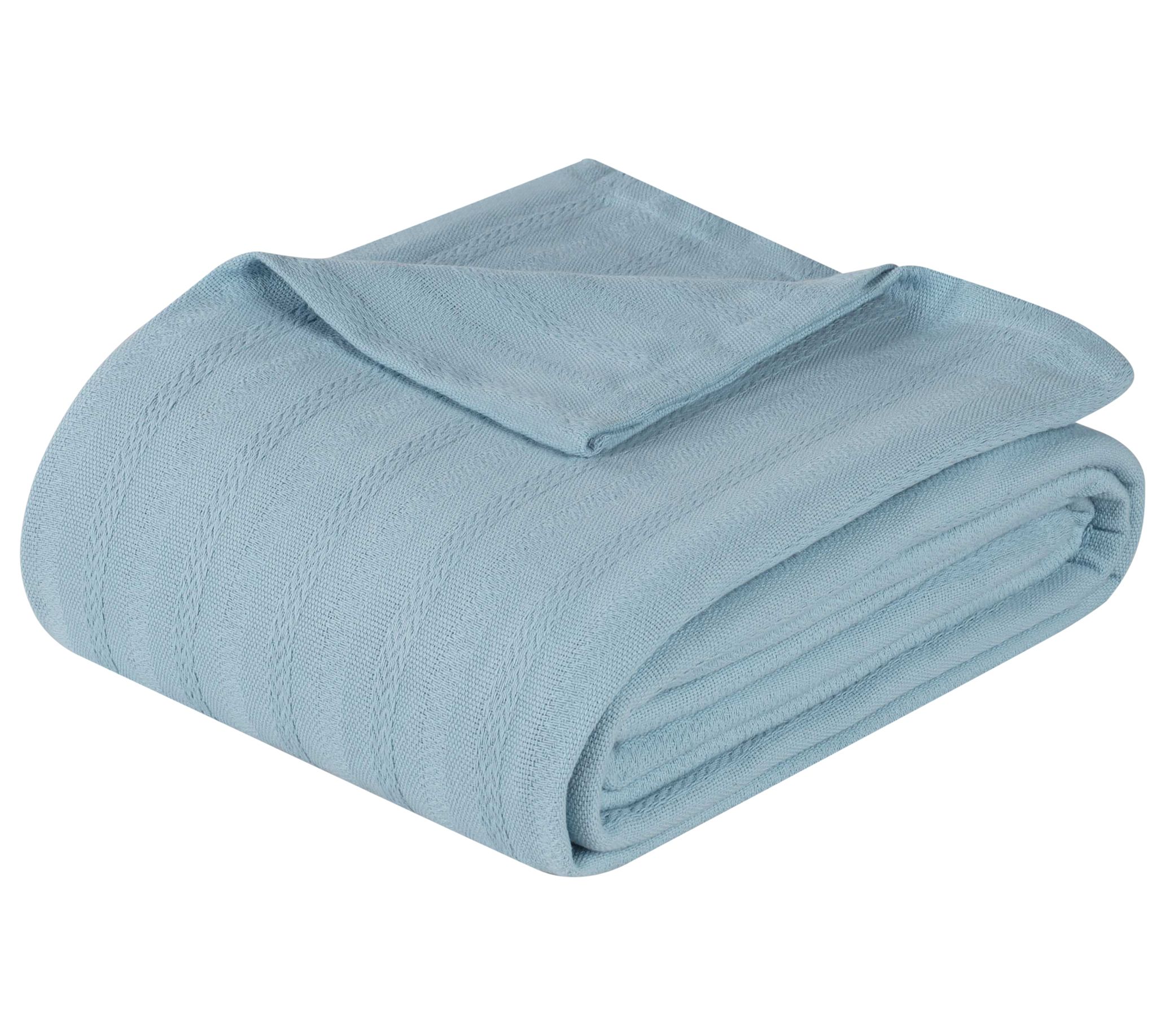 Superior Cotton Textured Striped Woven Blanket, Full/Queen - QVC.com