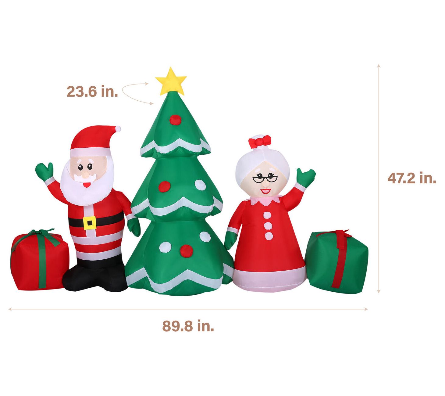 Fraser Hill Farm 7.5-Ft. Wide Prelit Tree/Santaand Mrs. Claus - QVC.com